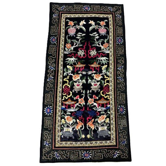 Source Unknown | Accents | Vintage Oriental Chinese Silk Embroidered ...